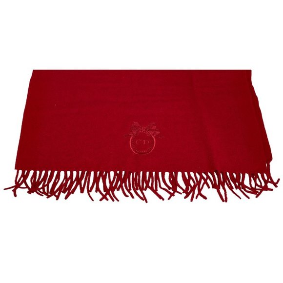 Dior | Accessories | Christian Dior Dior Scarf Red Wool Ladies | Poshmark